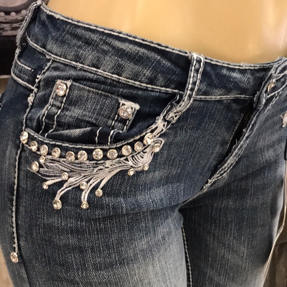Platinum Plush | Jeans | Ladies Pistol Pocket Bling Denim Jeans Sizes ...